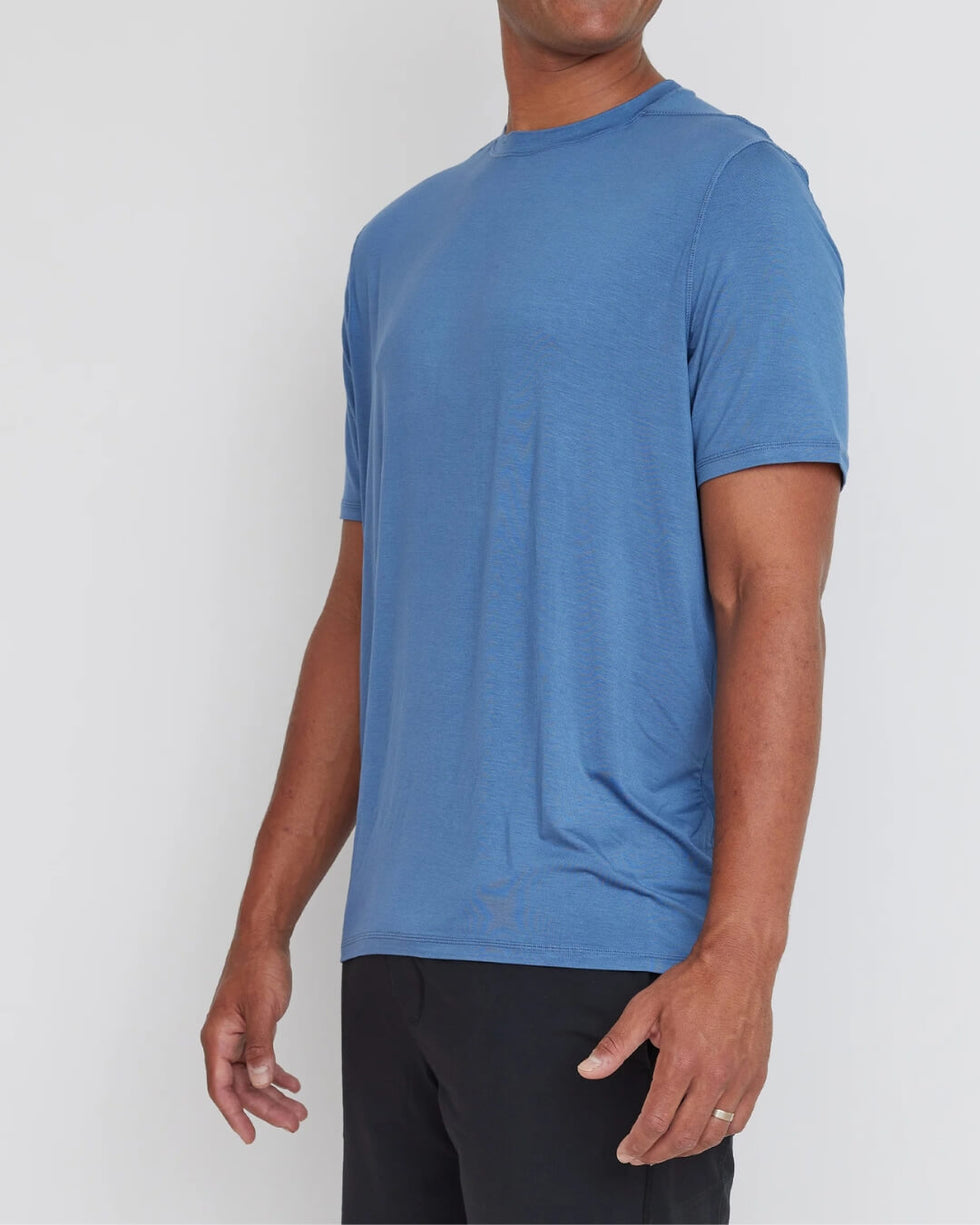 LETE Waihi Loose T-Shirt | Pacific Blue | Men – LETE ACTIVE