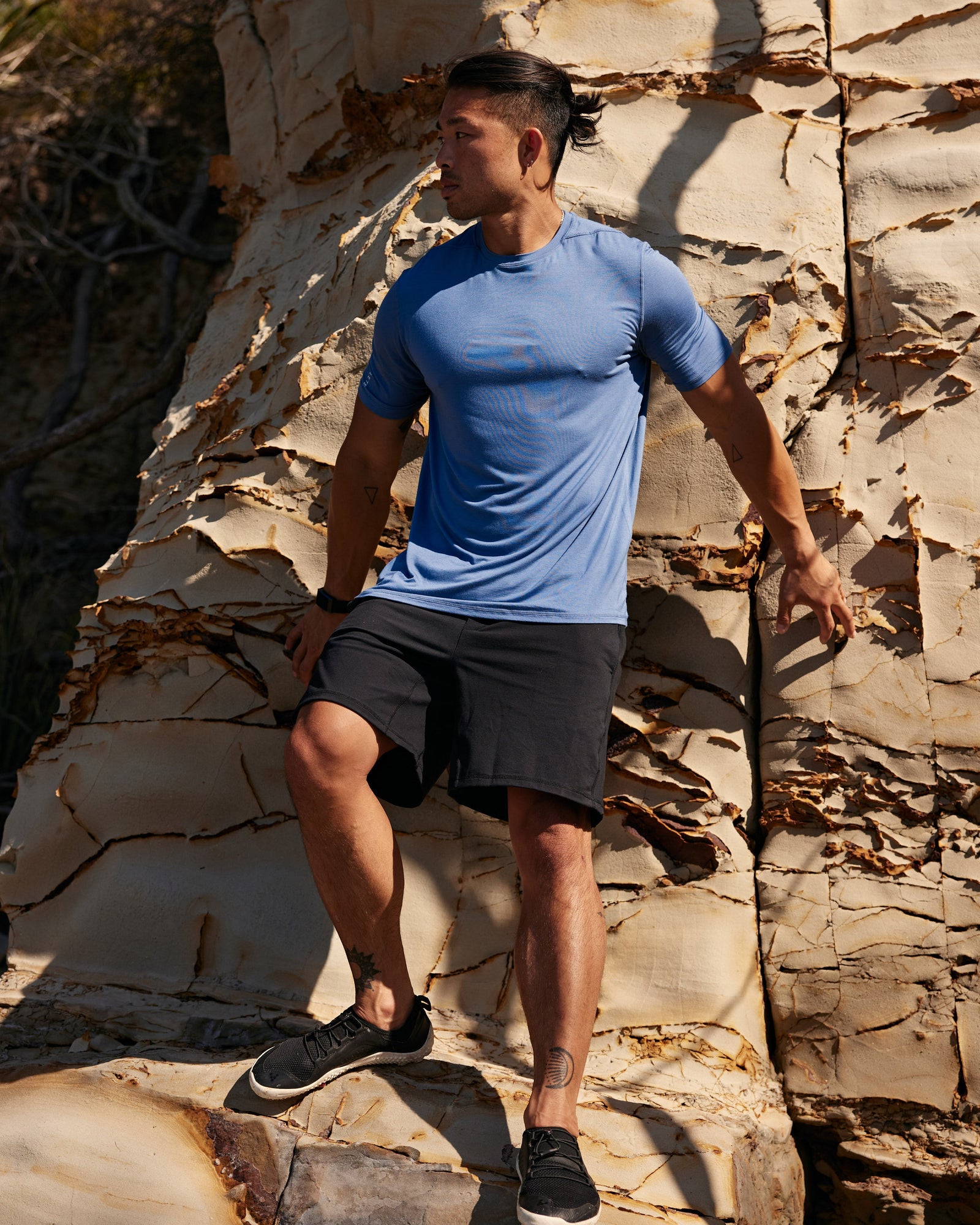 LETE Waihi Loose T-Shirt | Pacific Blue | Men – LETE ACTIVE